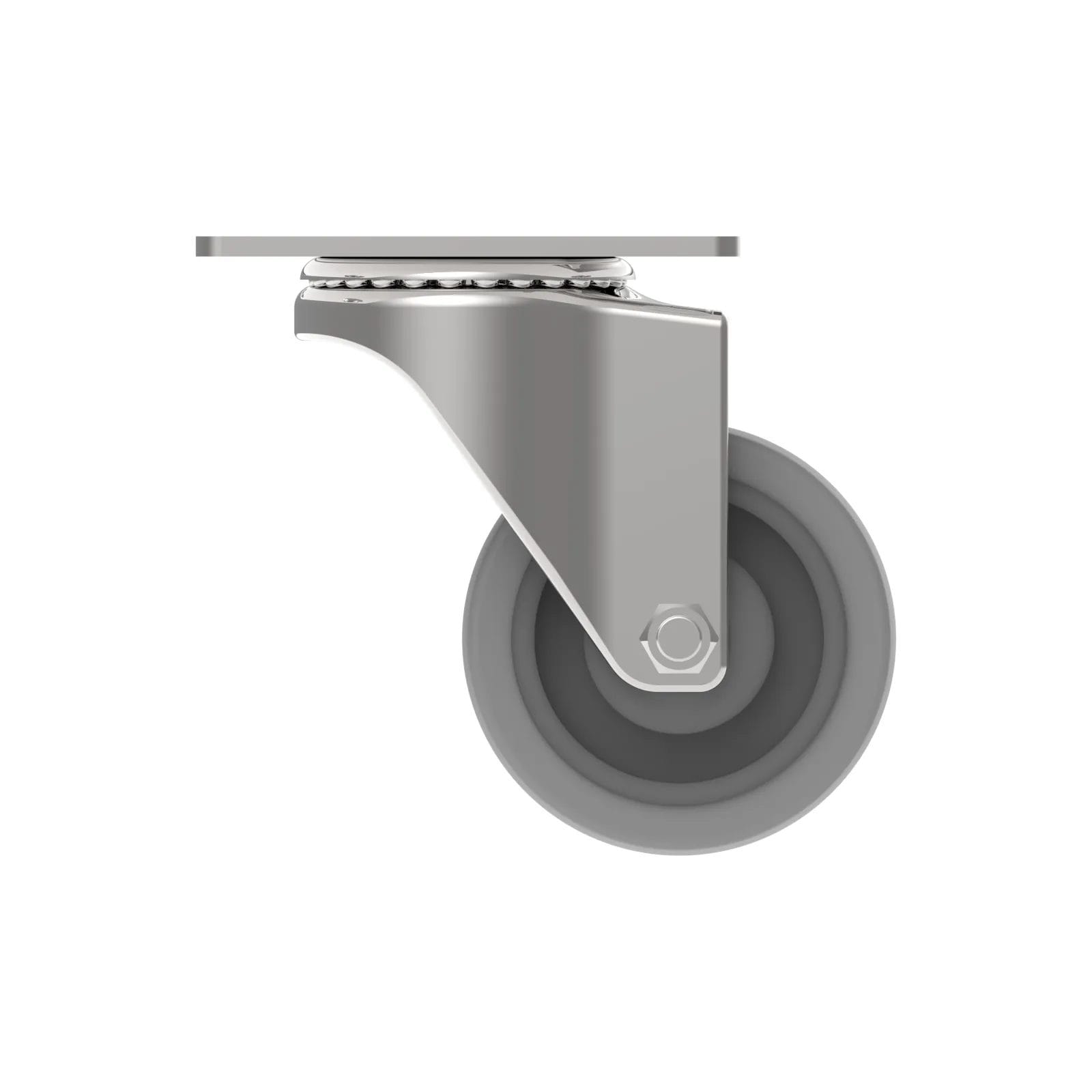 Ultra-Quiet Carjet 75mm Rubber Swivel Castor Without Brake