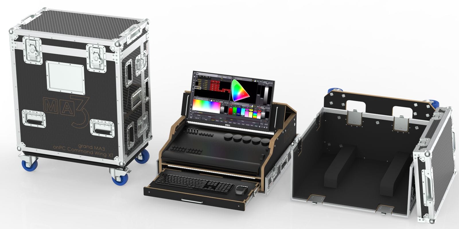 FLYPACK CASE FOR GRANDMA3 ON PC COMMAND WING XT WITH 24” SCREEN AND ...