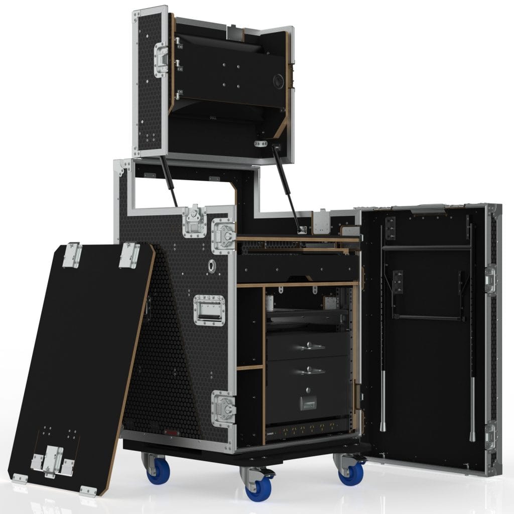Workstation Case With 12u Standard Rack, Tray, Drawers & Pdu