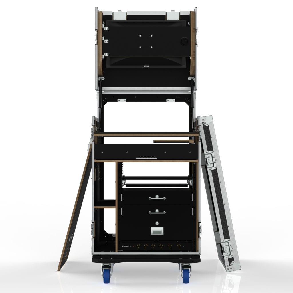 Workstation Case With 12u Standard Rack, Tray, Drawers & Pdu