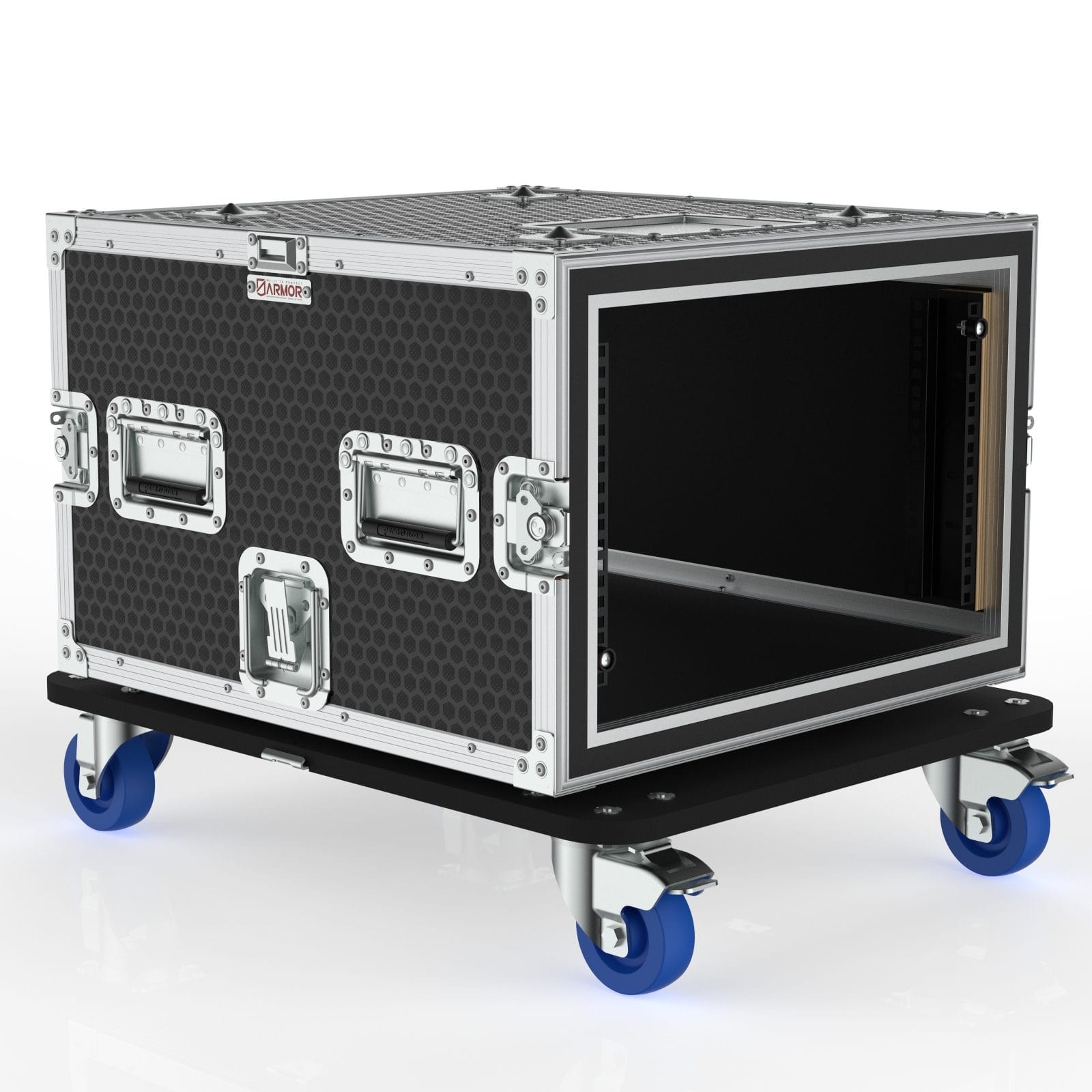 Suspension Rack Case 6U, 550mm Depth, Lockable & Stackable
