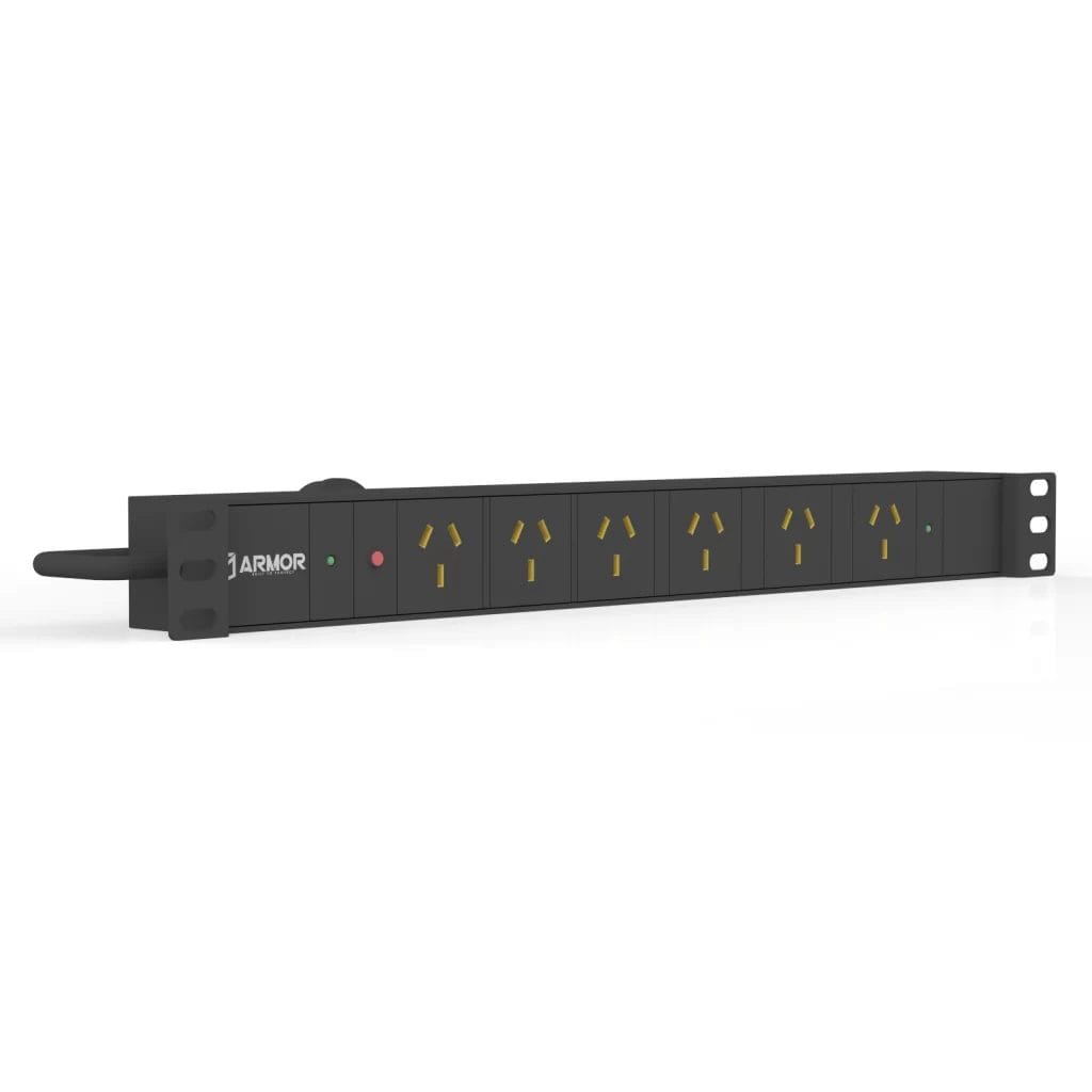 Armor 19" Rack Mount Power Distribution Unit – 6 Way PDU